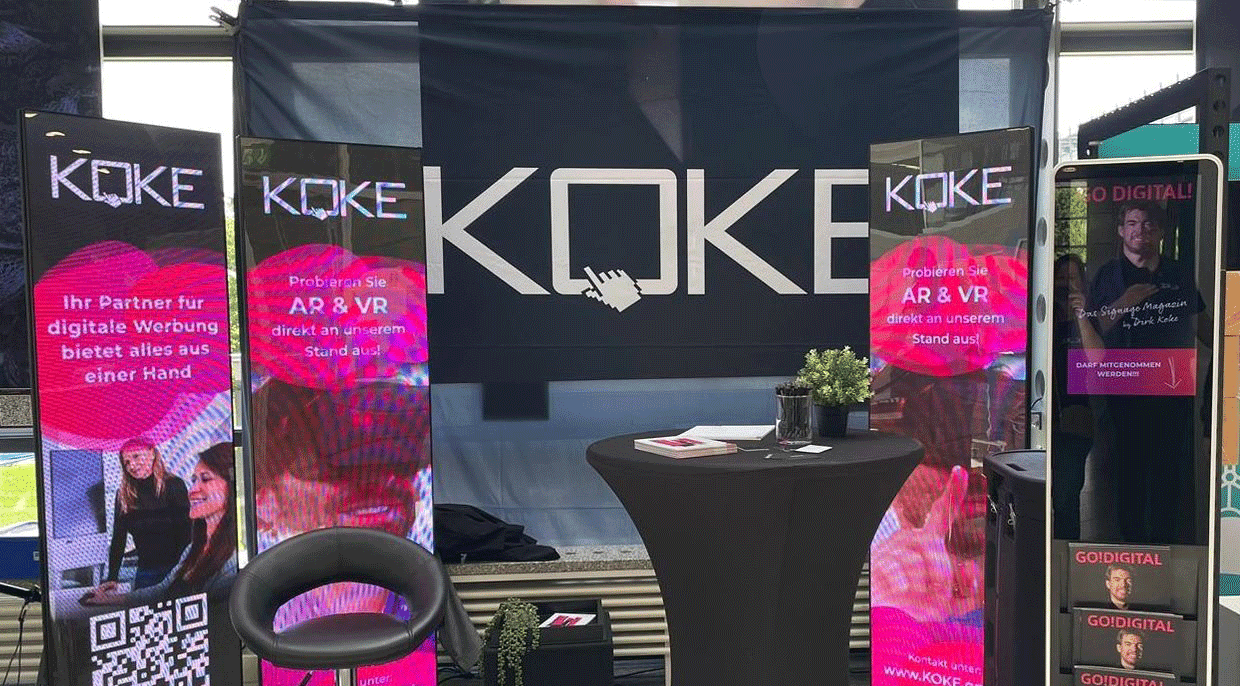 DigiMesse 2024: KOKE zeigt VR und Digital Signage